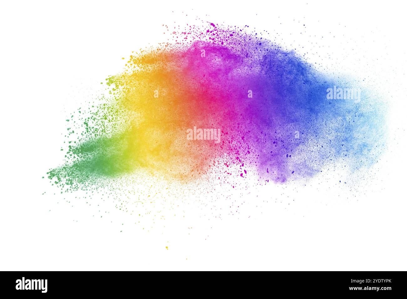 Colorful powder explosion on white background. Abstract pastel color ...