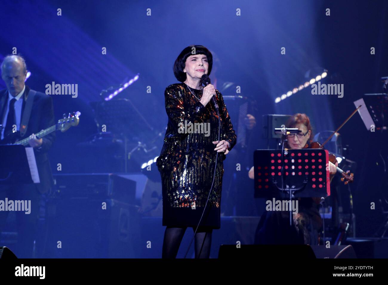 Mireille Mathieu at her Berlin concert as part of her farewell tour ...
