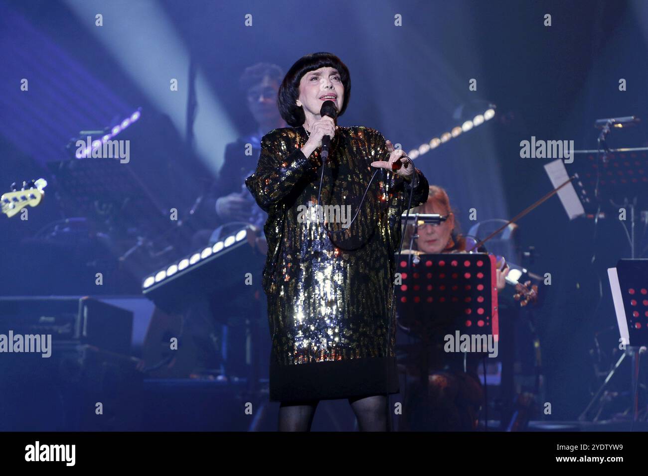 Mireille Mathieu at her Berlin concert as part of her farewell tour ...