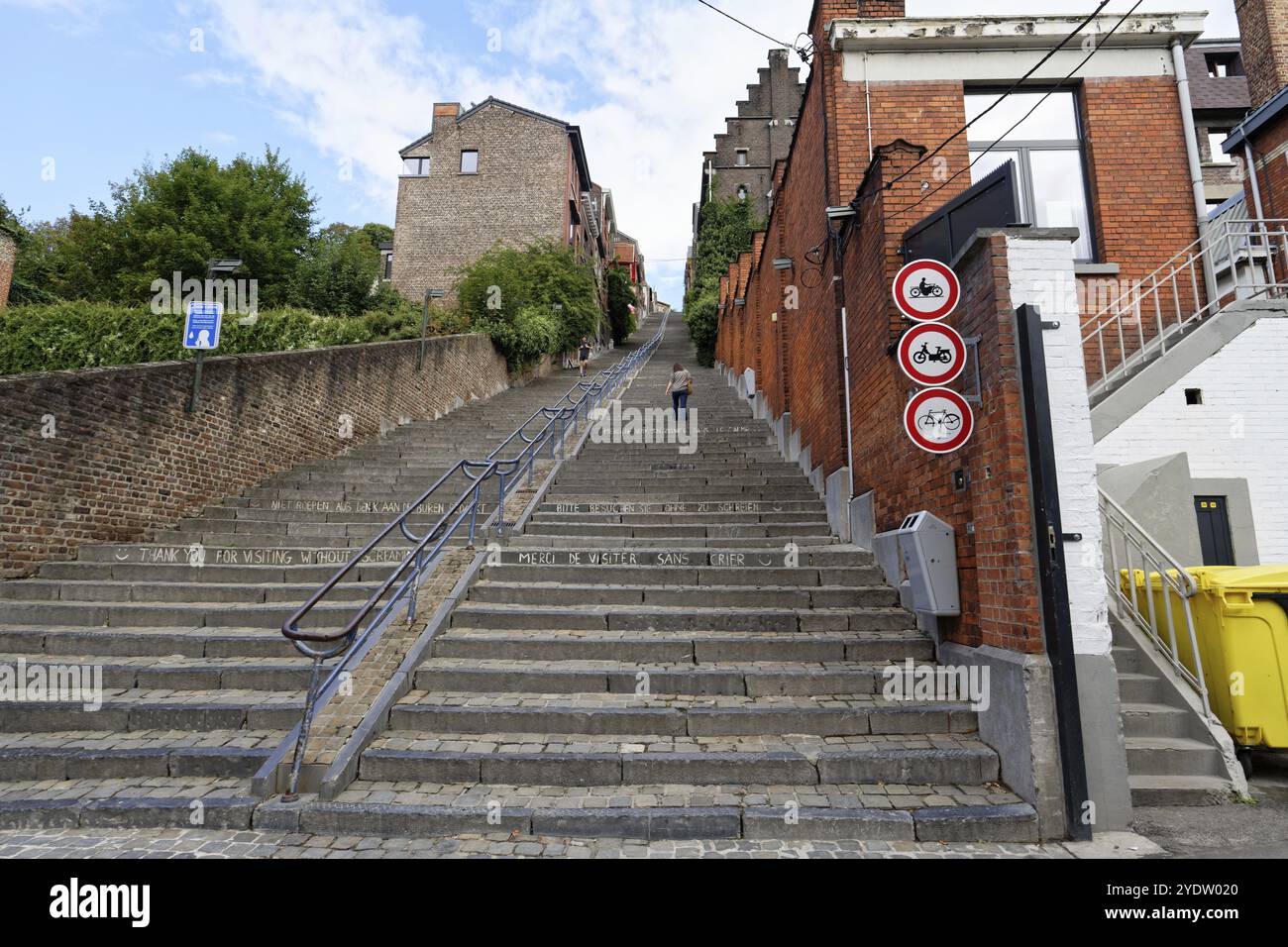 Montagne de Bueren stairs in Liege Stock Photo - Alamy
