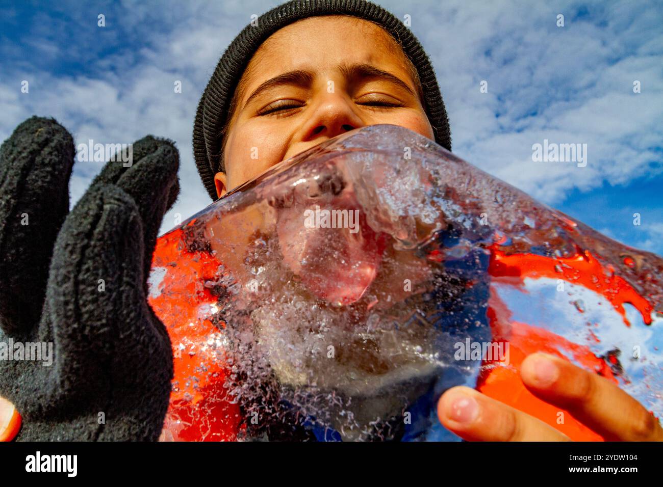 Guest from the Lindblad Expedition ship National Geographic Explorer ...