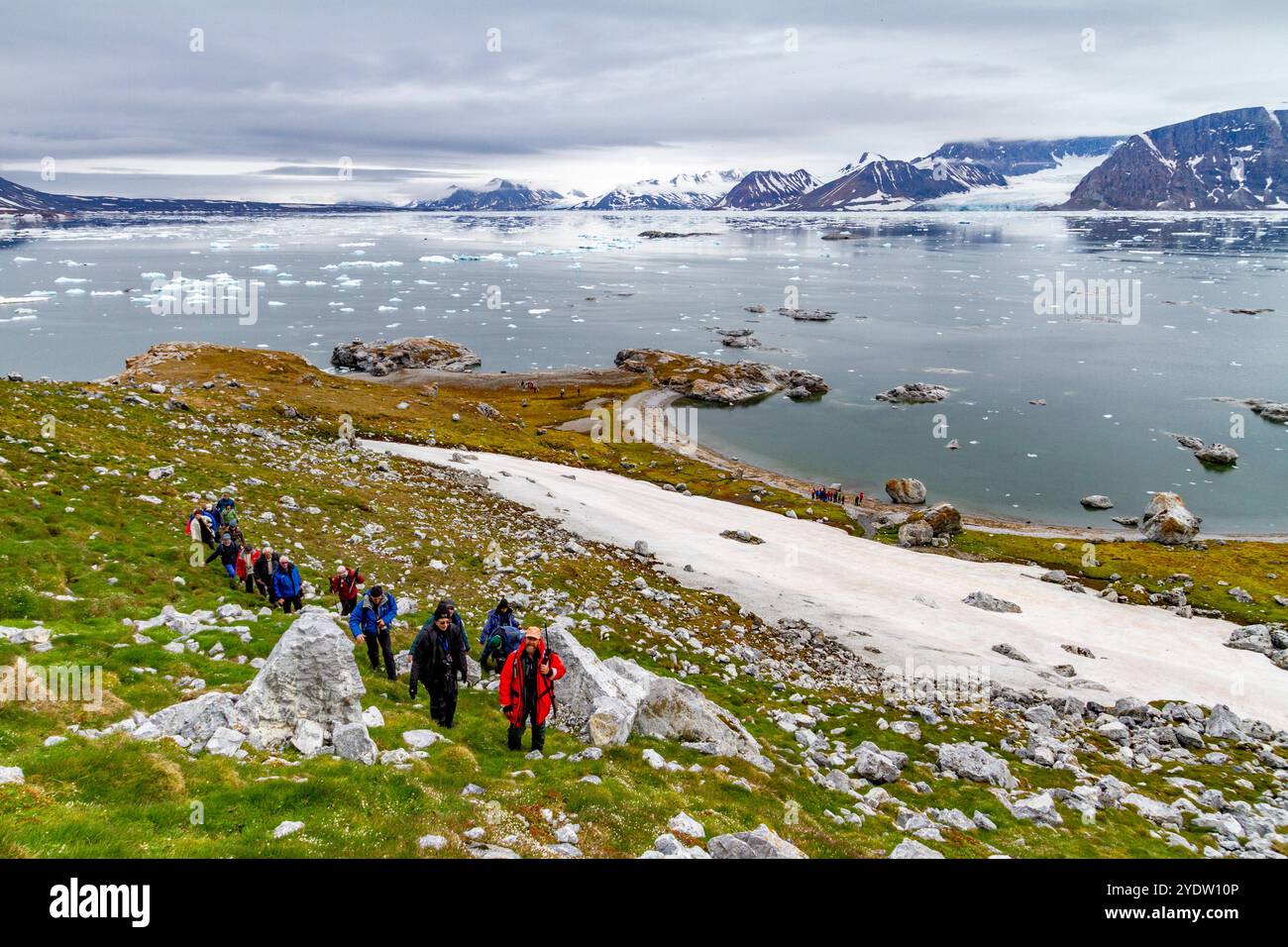 Guests from the Lindblad Expedition ship National Geographic Explorer ...