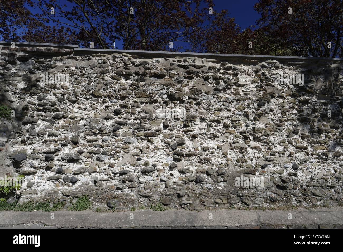 Preserved part of the ancient Roman city wall from the 1st century in ...