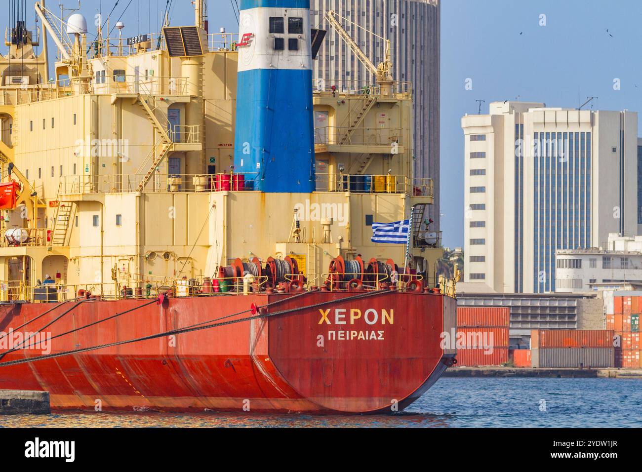 View of the busy port city of Dakar, Senegal, West Africa, Africa Stock ...