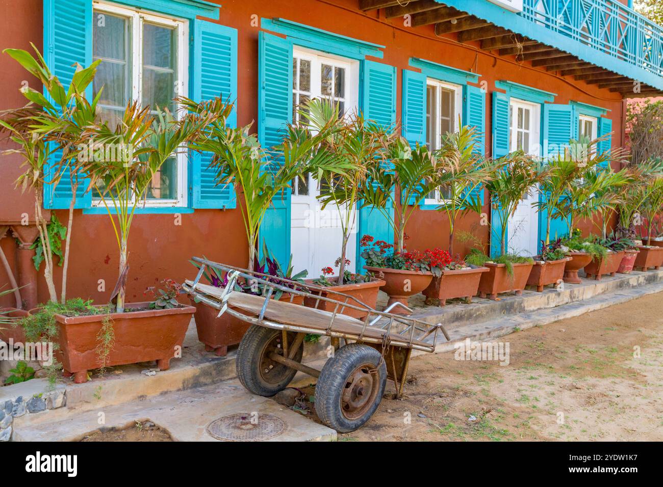 View of Goree Island, UNESCO World Heritage Site, just offshore from ...