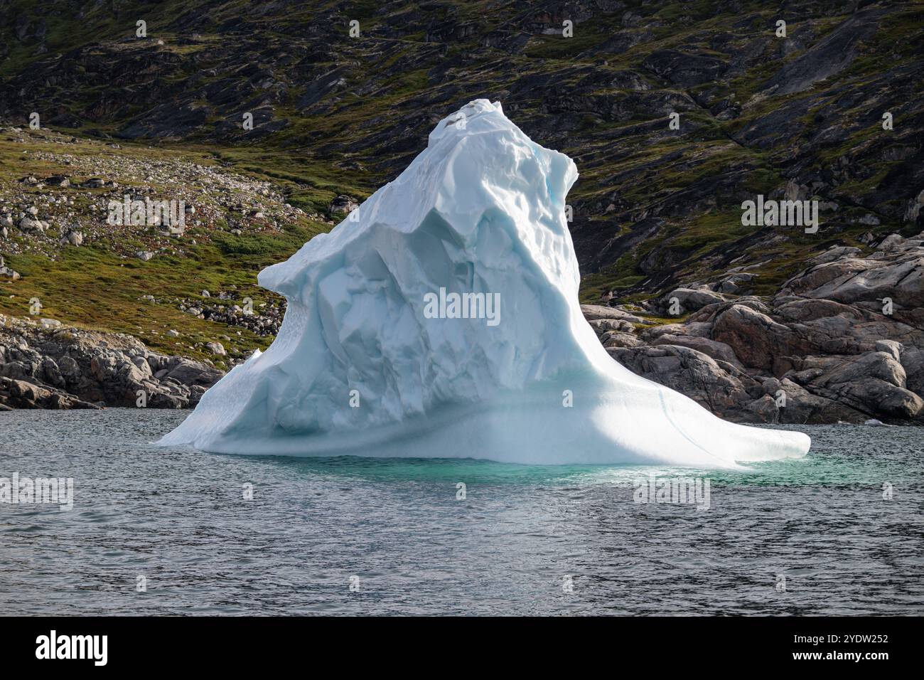 Floating iceberg near the Eqi glacier, Ilulissat, Western Greenland ...