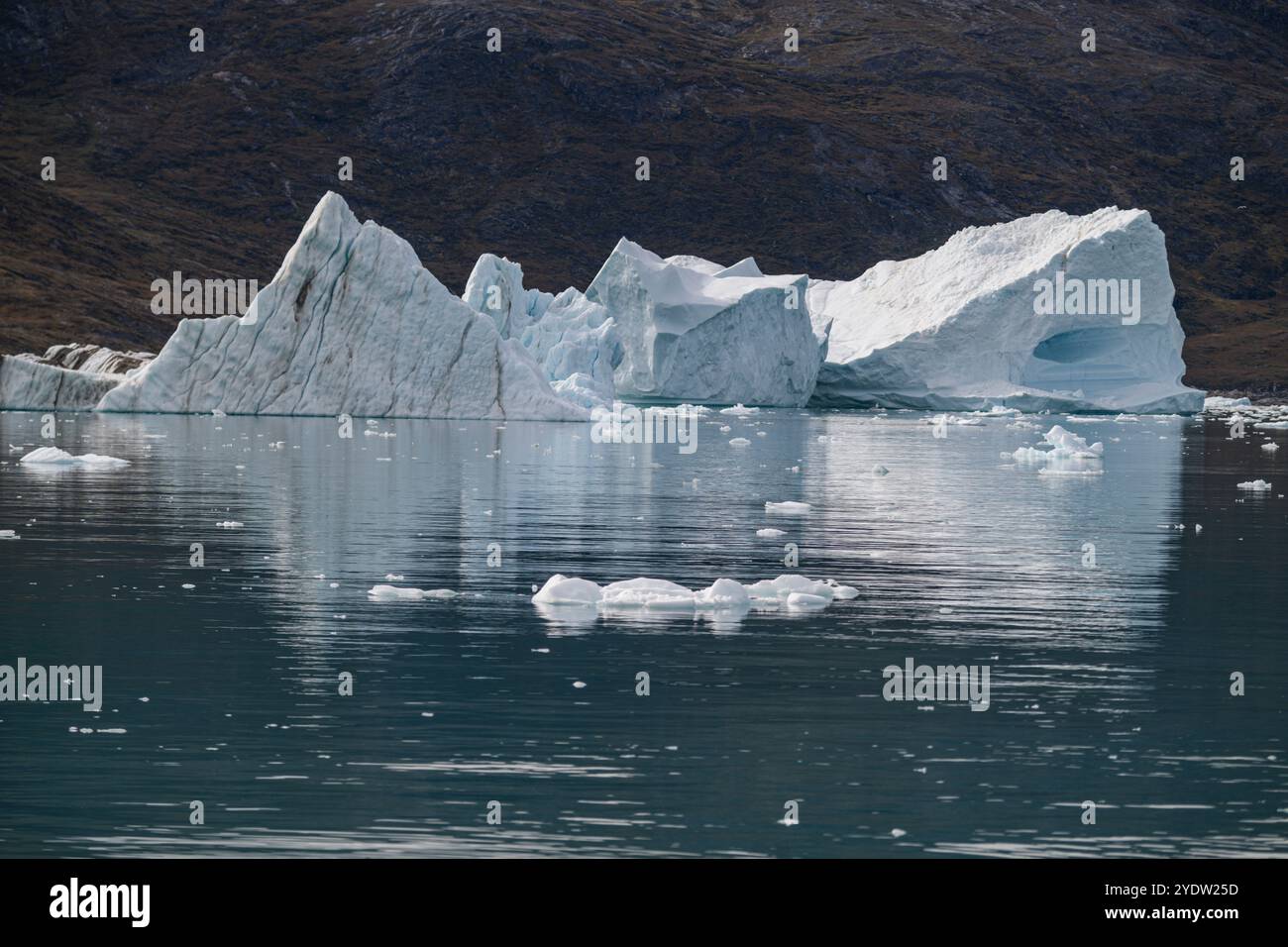Floating iceberg near the Eqi glacier, Ilulissat, Western Greenland ...