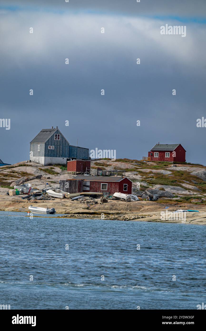 Little village of Oqaatsut, Western Greenland, Denmark, Polar Regions ...