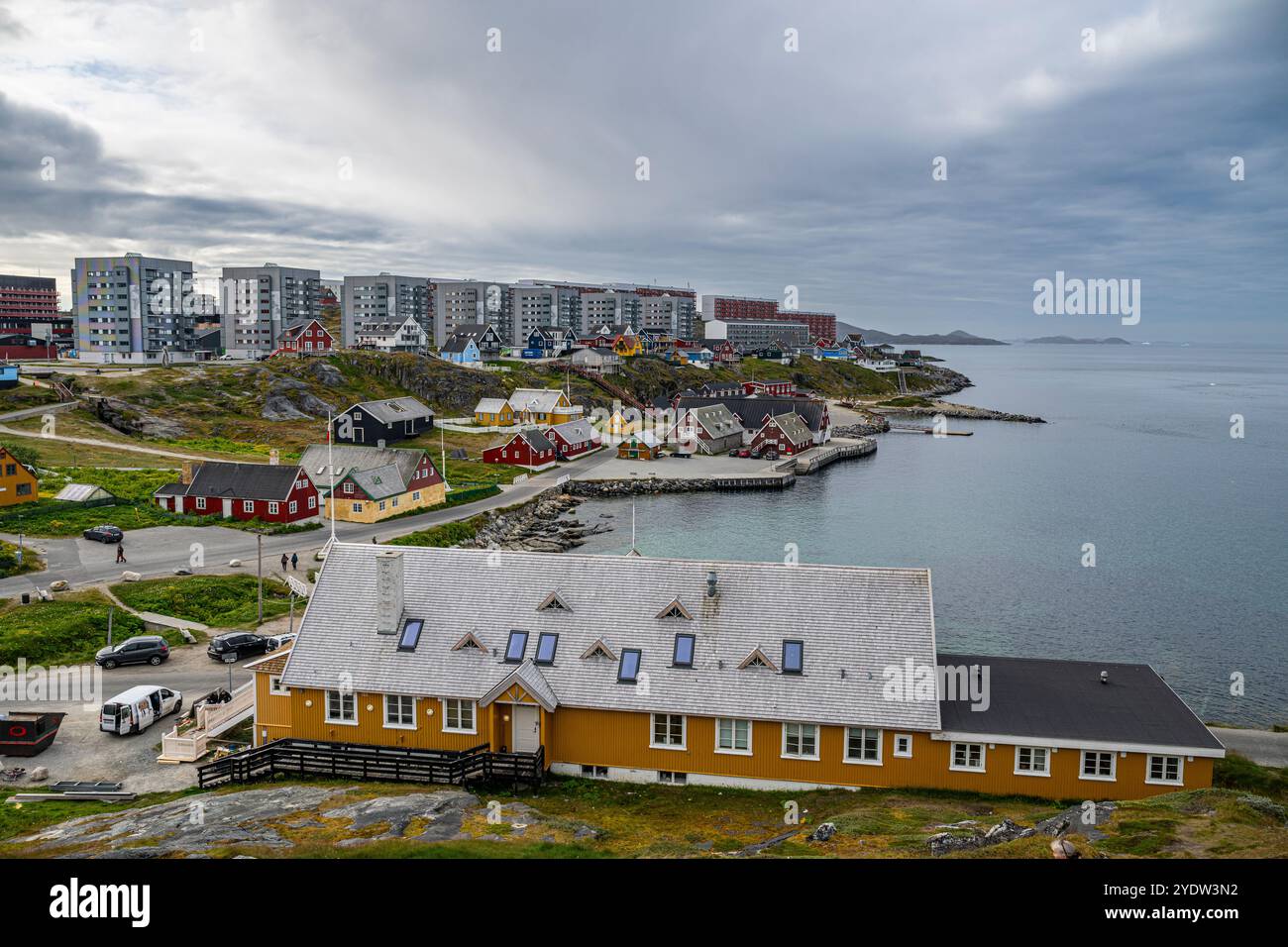View over Nuuk, capital of Greenland, Denmark, Polar Regions Stock ...