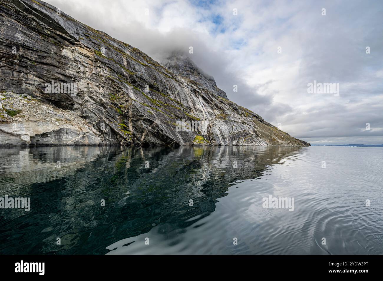 Giant rock cliff, Nuuk Icefjord, Western Greenland, Denmark, Polar ...