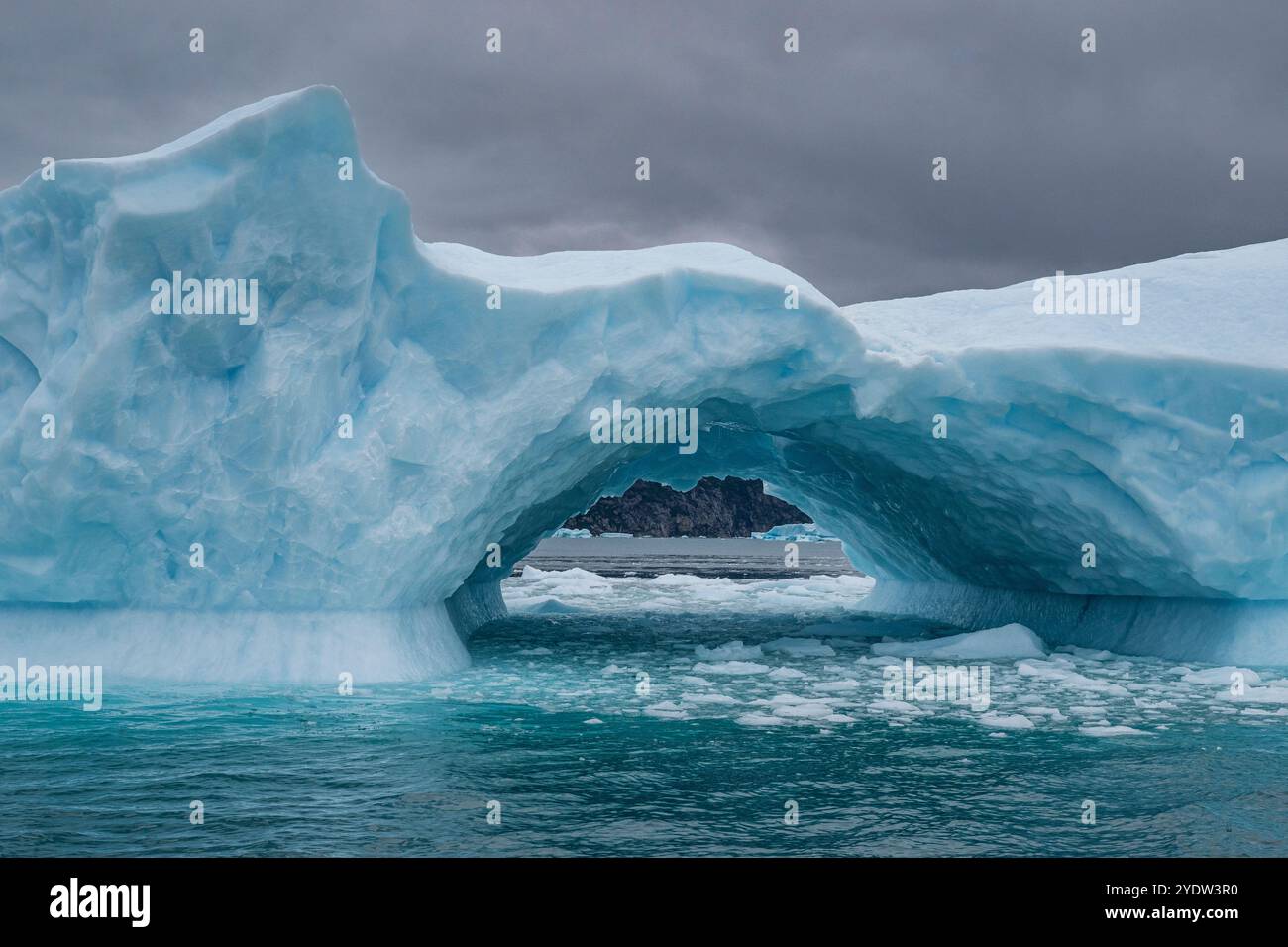 Giant ice arch in the Nuuk Icefjord, Western Greenland, Denmark, Polar ...