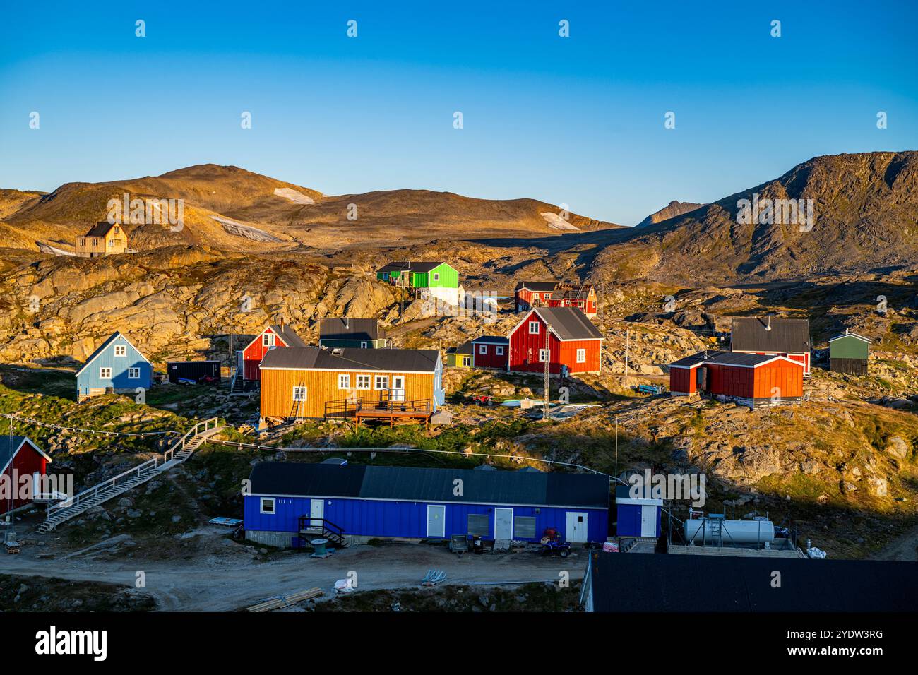 Colourful houses, Kulusuk, Greenland, Denmark, Polar Regions Stock ...
