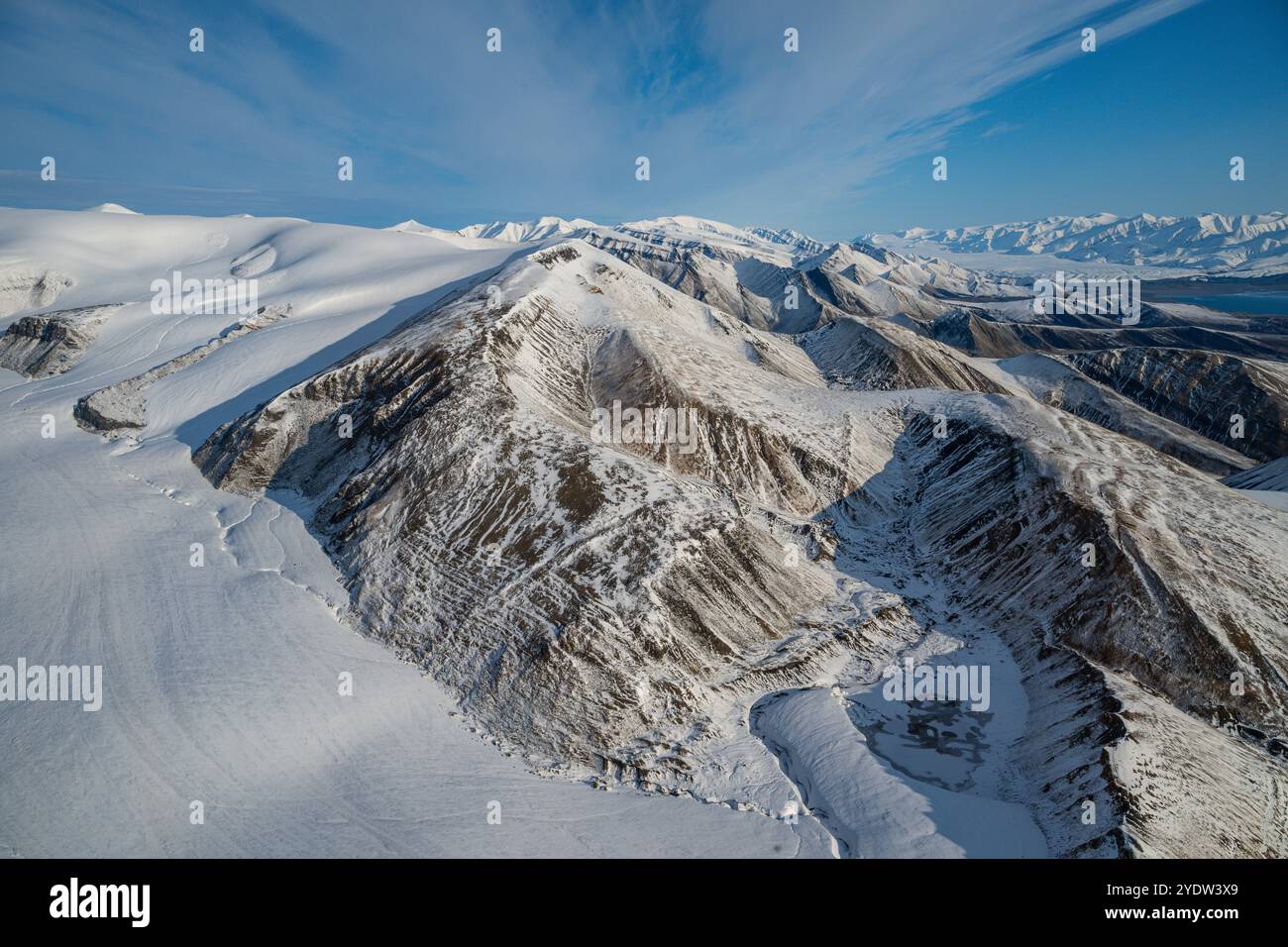 Aerial of Axel Heiberg island, Nunavut, Canadian Arctic, Canada, North ...