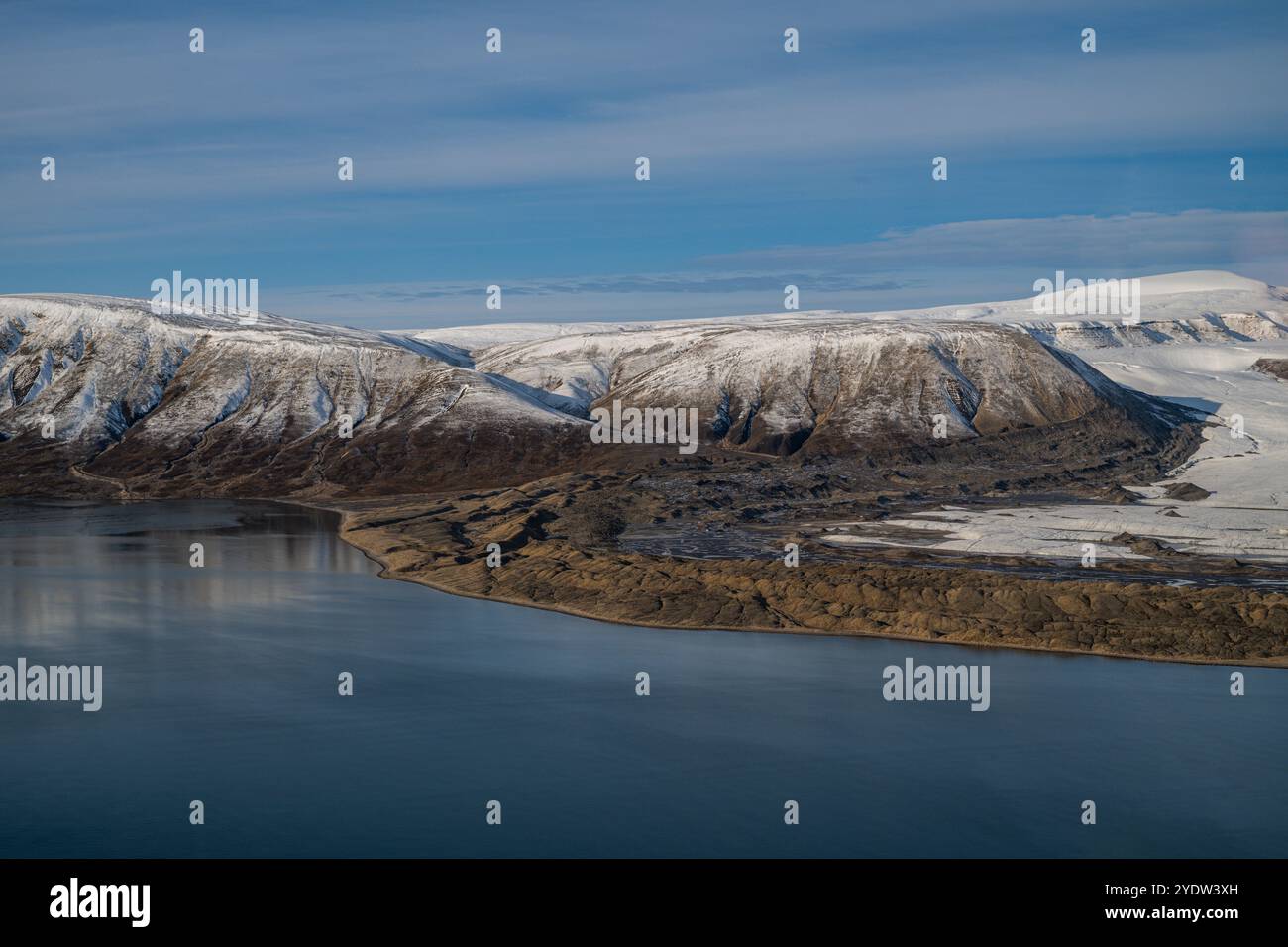 Aerial of Axel Heiberg island, Nunavut, Canadian Arctic, Canada, North ...