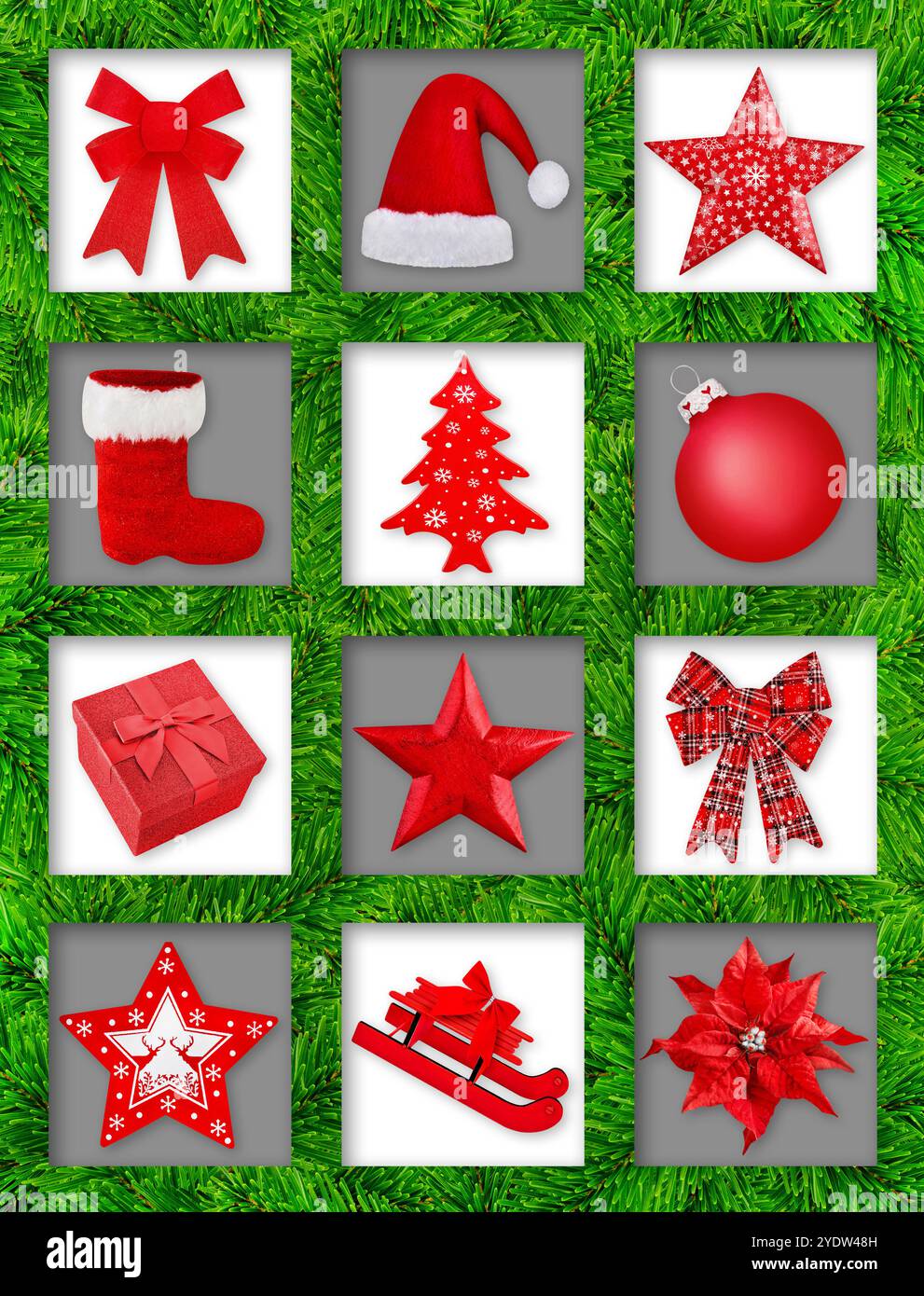 Vintage christmas frame collage hi-res stock photography and images - Alamy
