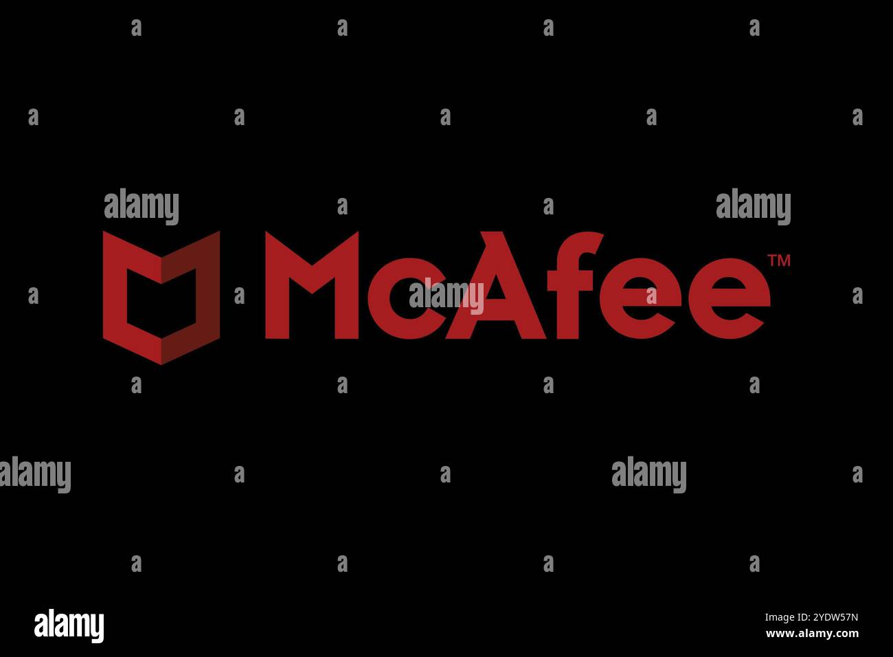 Technology, McAfee McAfee, Black background, Brand name Stock Photo - Alamy