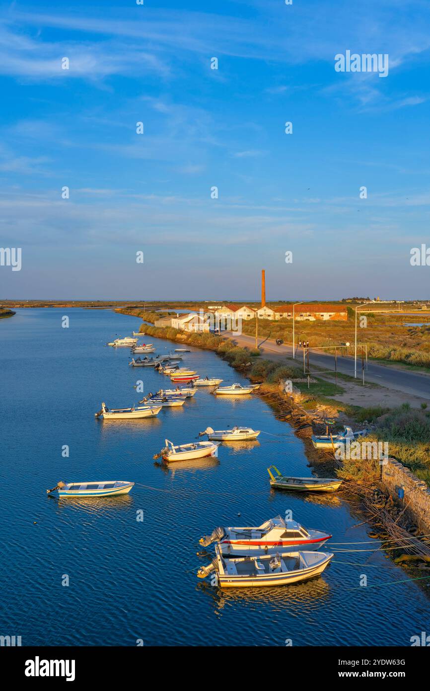 View of the Gilao River, from the Descobrimentos bridge, Tavira ...