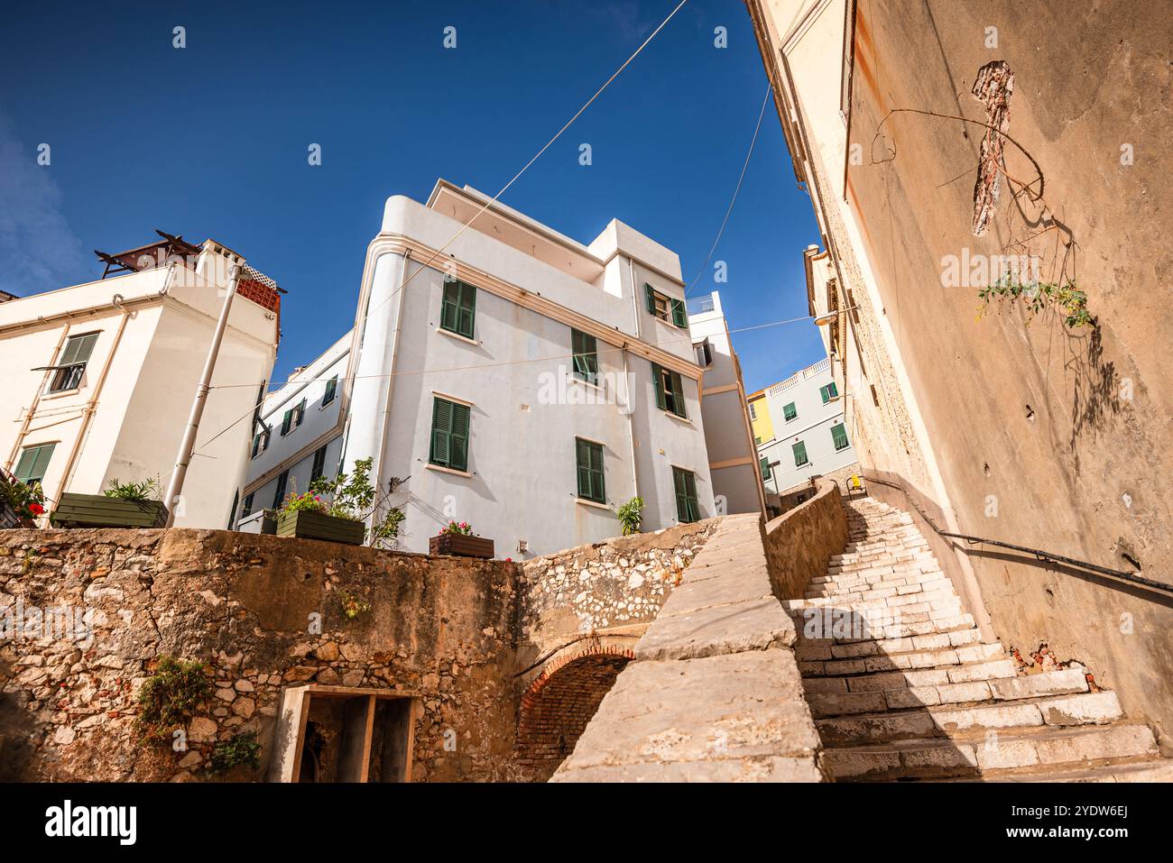 Gibraltar Castle Steps, beautiful residential area on the hill of ...