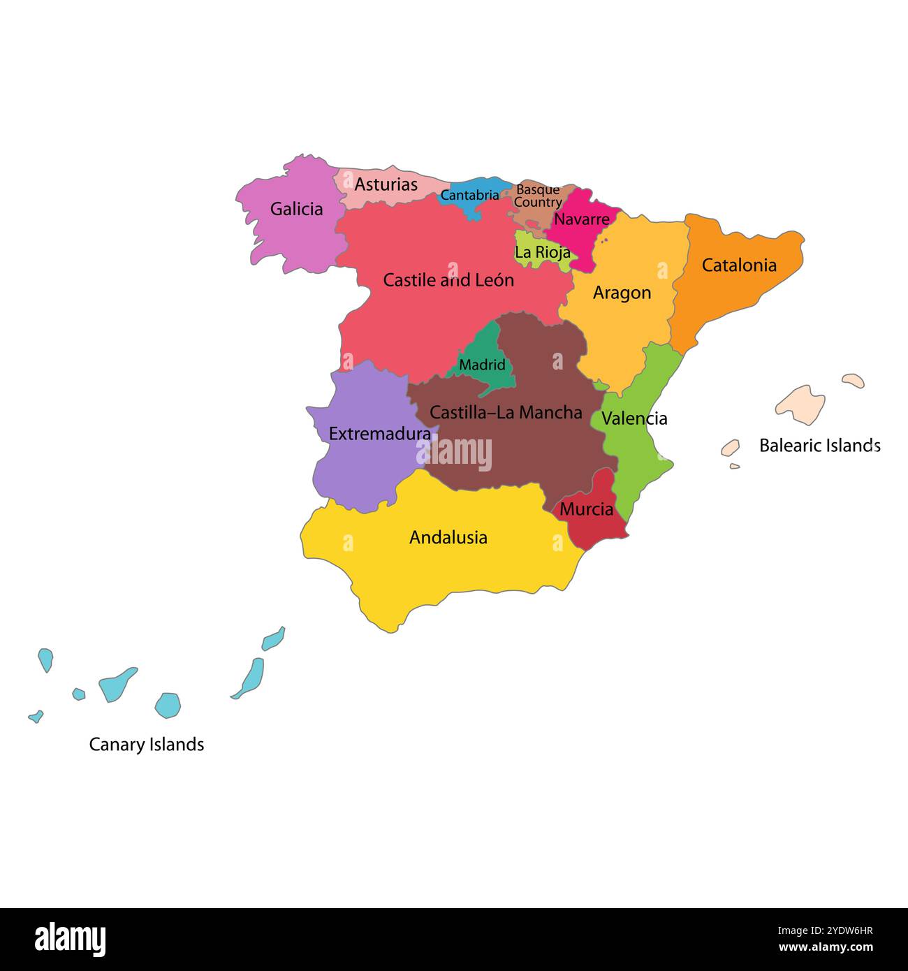 Spain map symbol shape, travel web flat concept icon vector ...