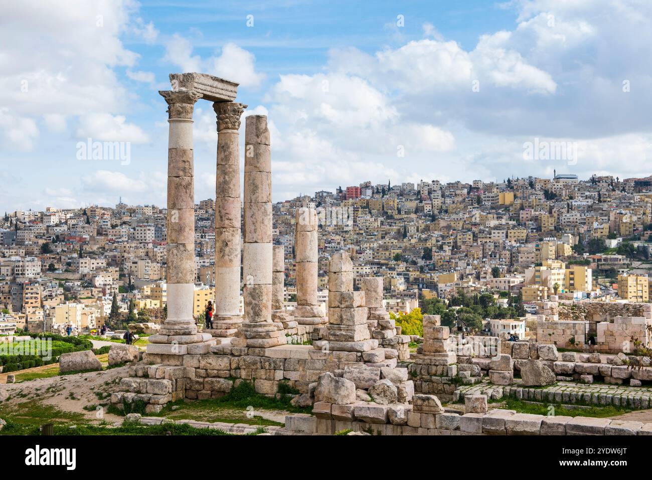 The Temple of Hercules within the Amman Citadel (Jabal al-Qal'a), historic site located on top ...