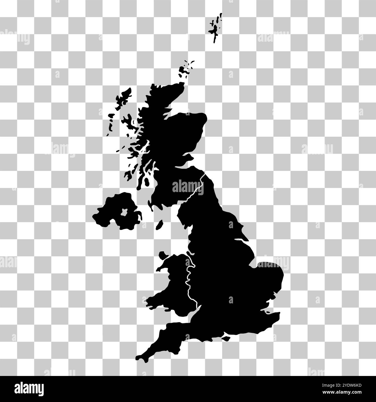 The United Kingdom of Great Britain and Northern Ireland map, detailed ...