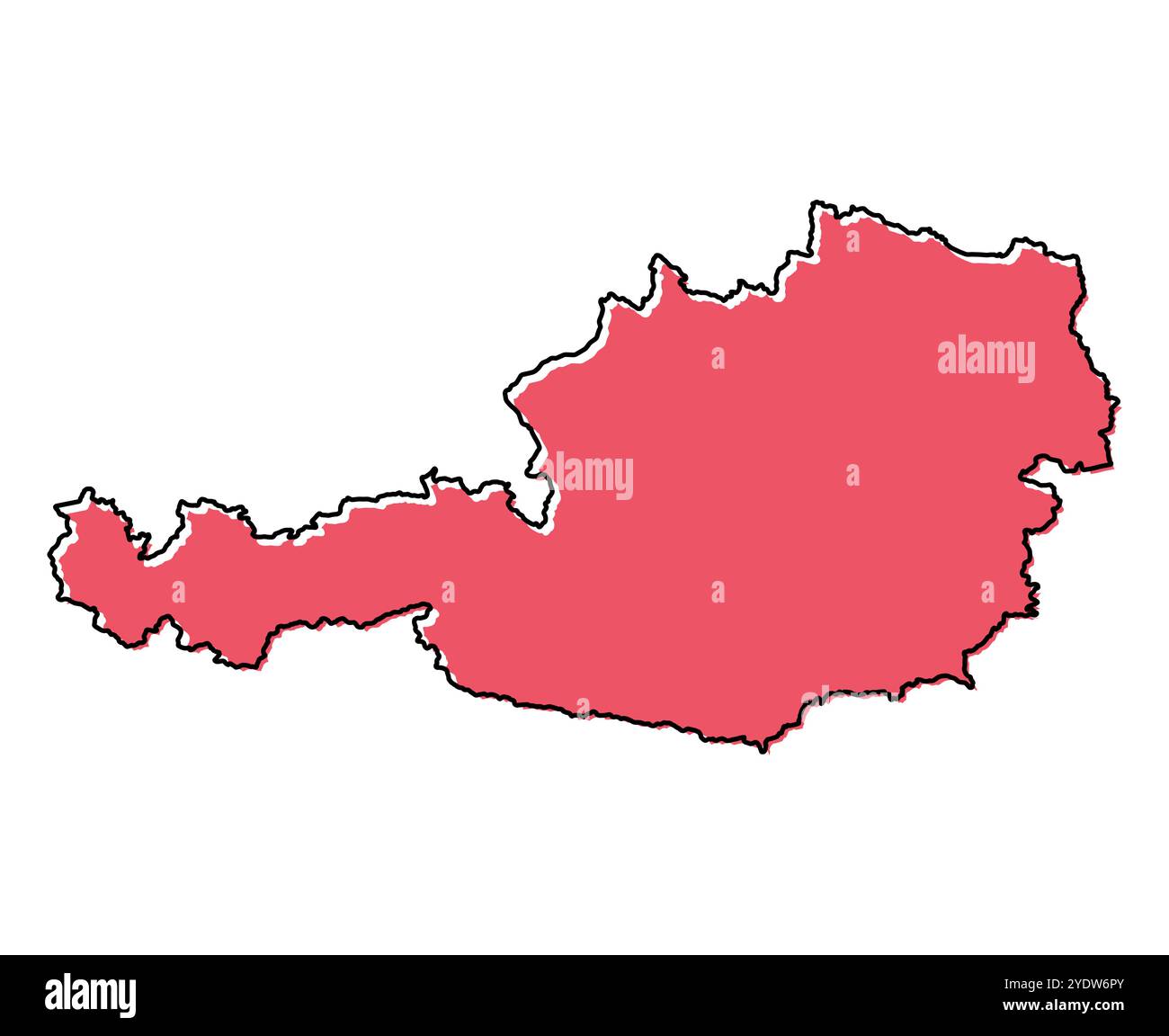 Austria map symbol shape, travel web flat concept icon symbol vector ...