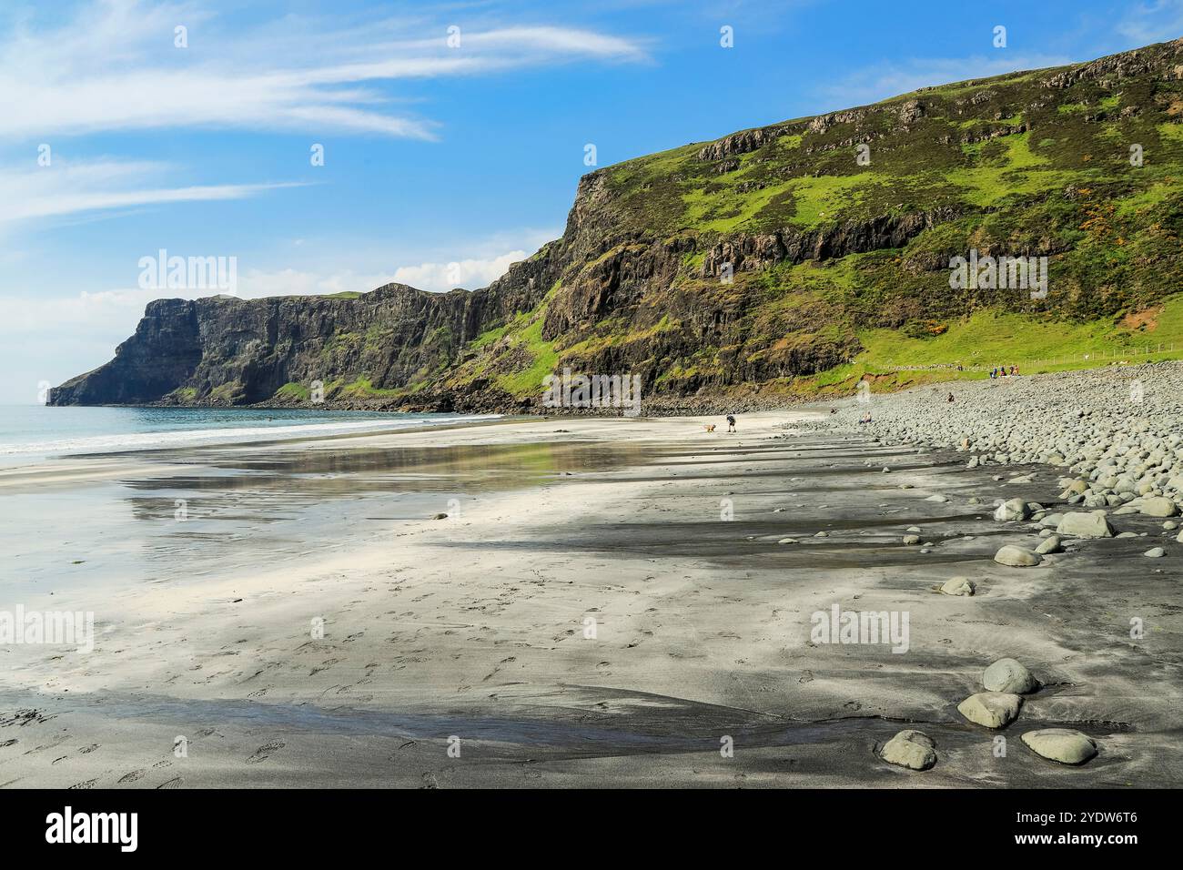 Talisker Bay on the west coast, known for its beauty and white and ...