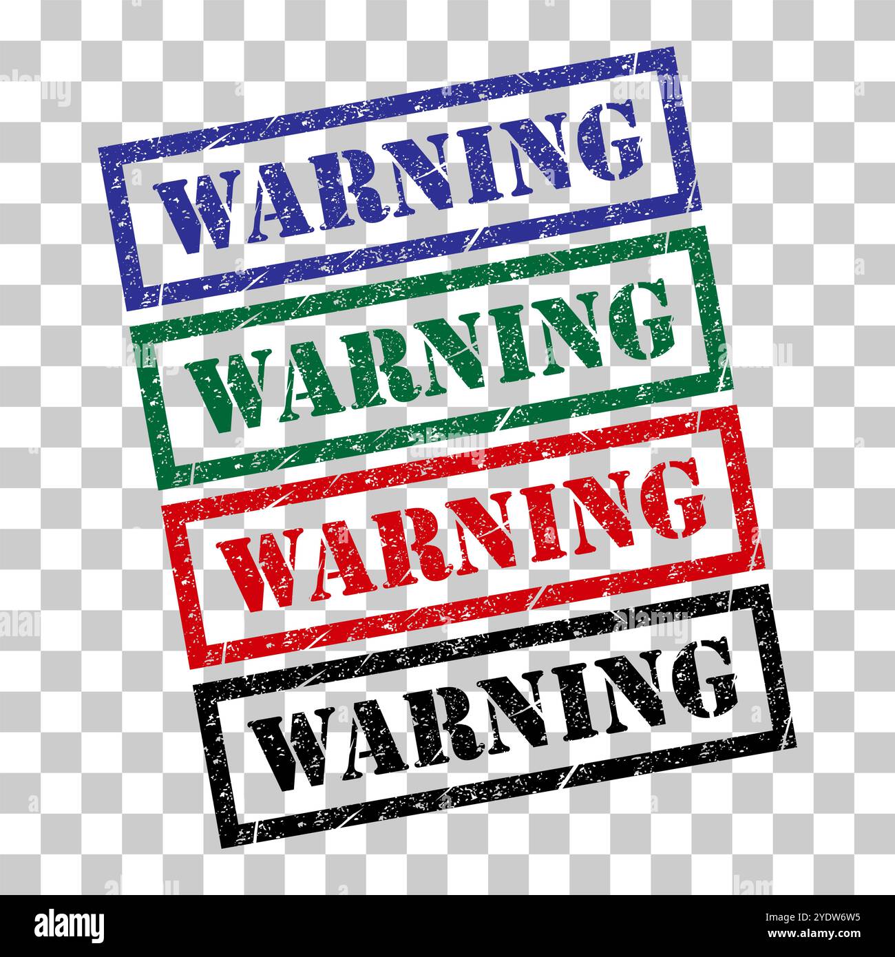 Set of Warning stamp symbol, label sticker sign button, text banner ...