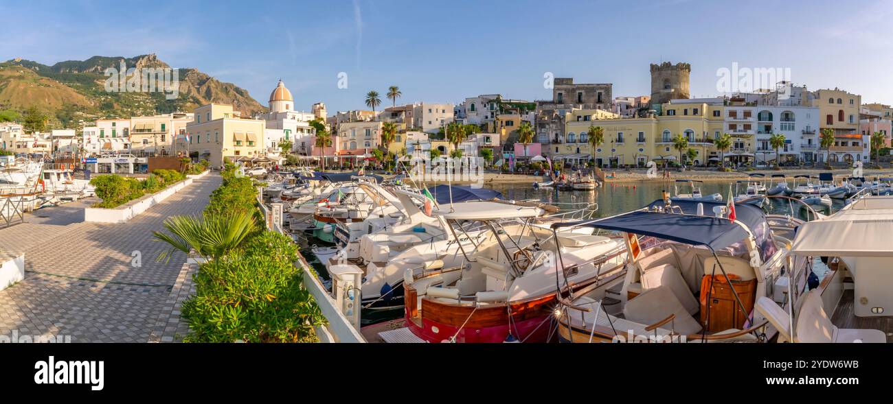 View of Marina and Torrione Castle Museum, Forio, Island of Ischia ...