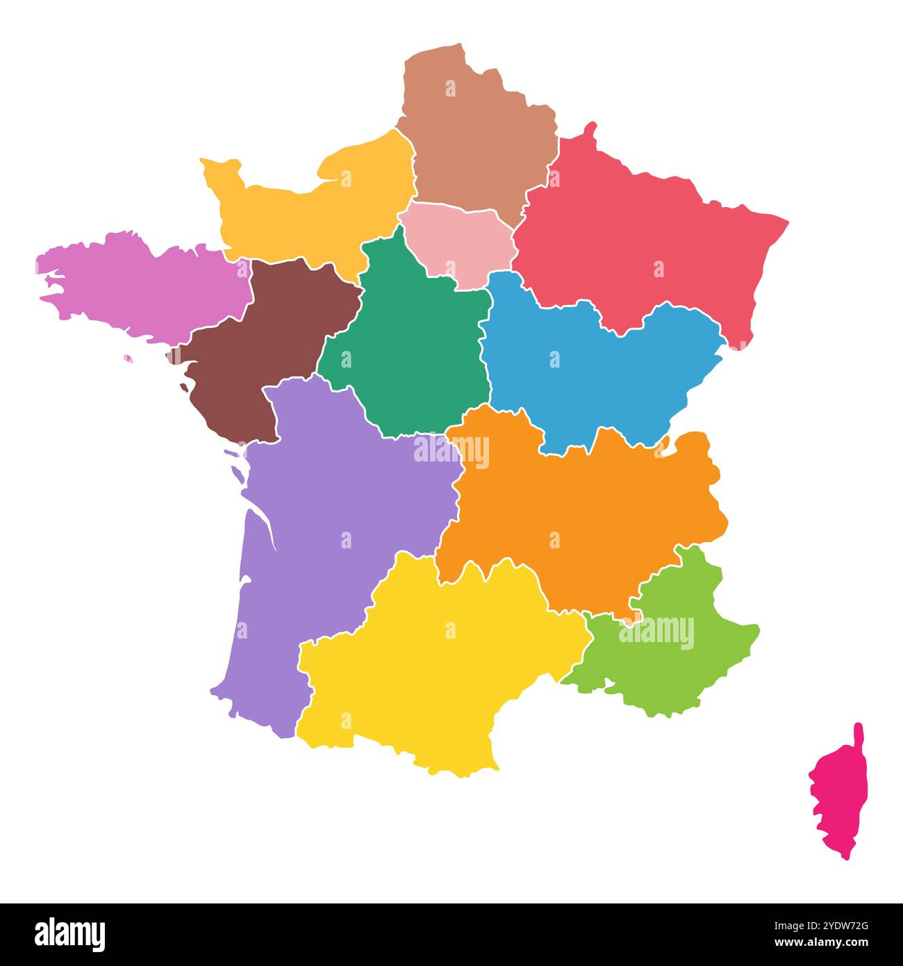 France regions map symbol shape, travel web flat concept icon symbol ...