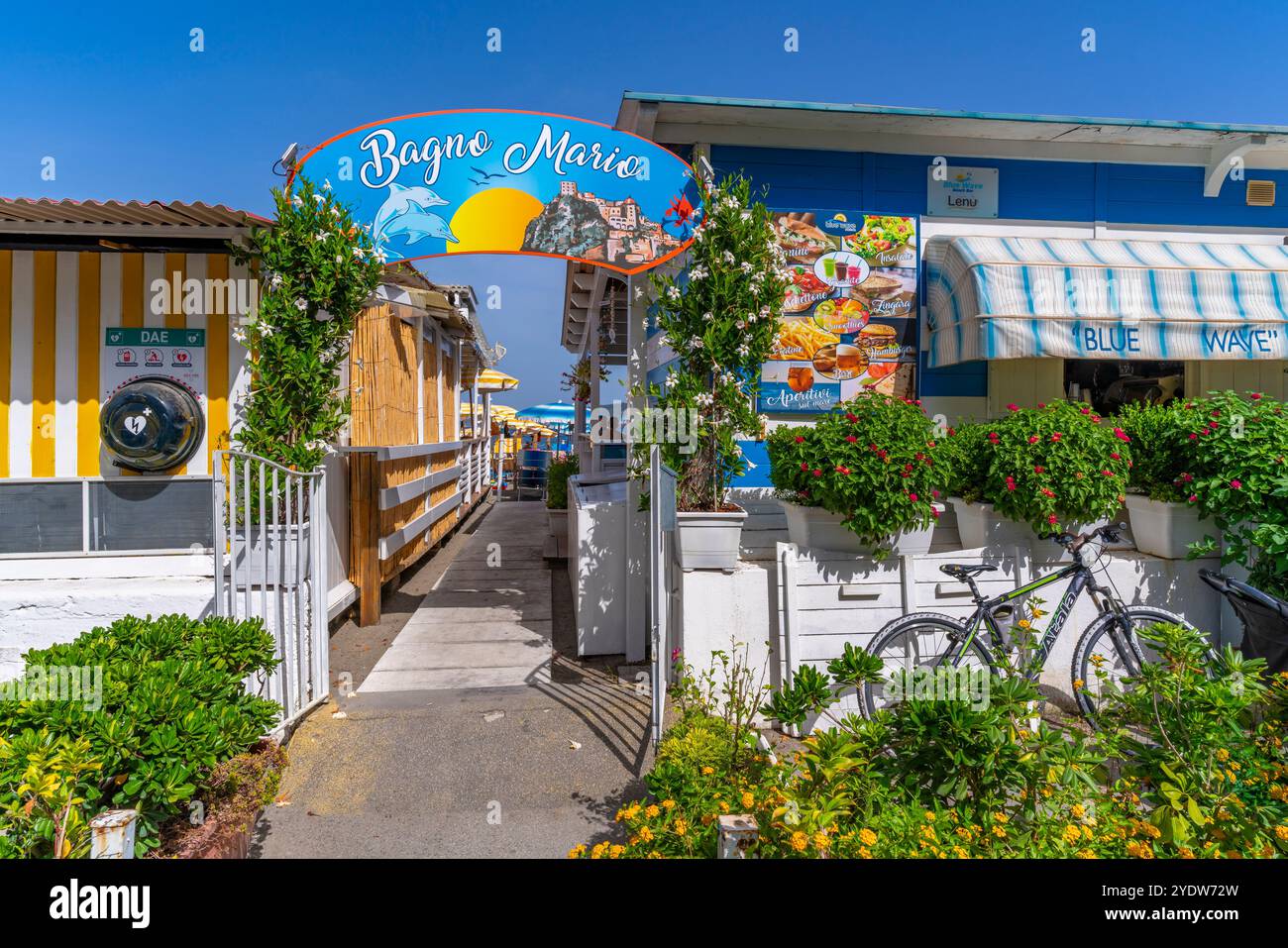 View of Miramare e Castello beach, Port of Ischia, Island of Ischia ...