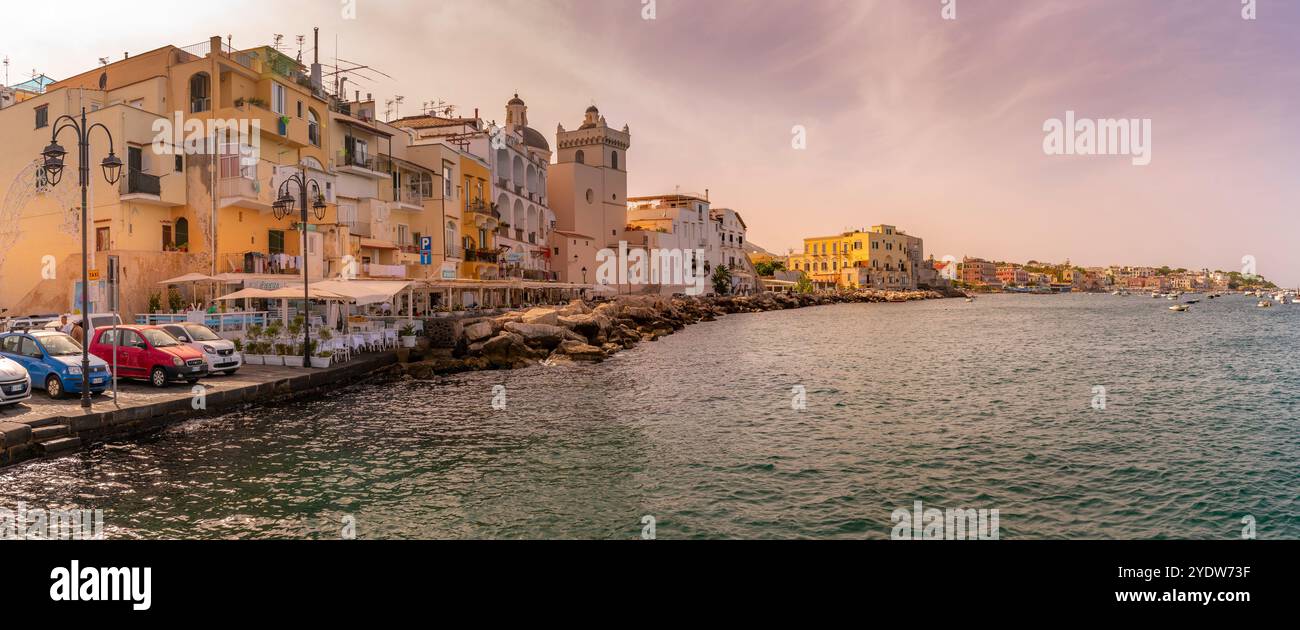 View of Duomo di Santa Maria Assunta and coastline, Port of Ischia ...