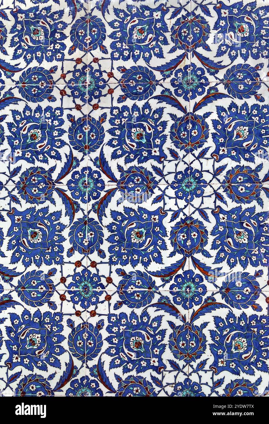 The Turkish ceramic tiles from Rustem Pasha Mosque, Istanbul Stock ...