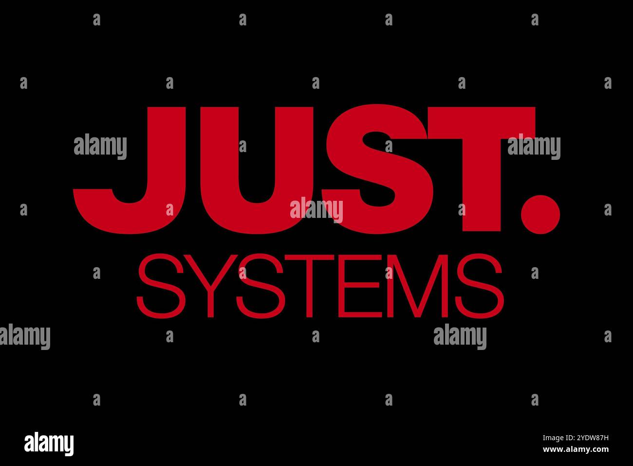 Technology, JustSystems JustSystems, Black background, Brand name Stock Photo - Alamy