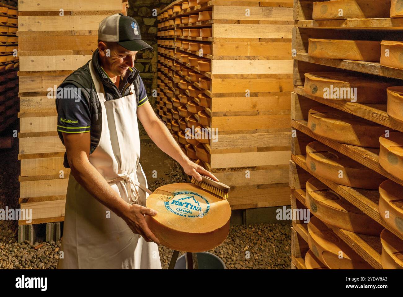 Reres Diemoz farm, Fontina cheese, Localita Champ D'Hone, Valle d'Aosta ...