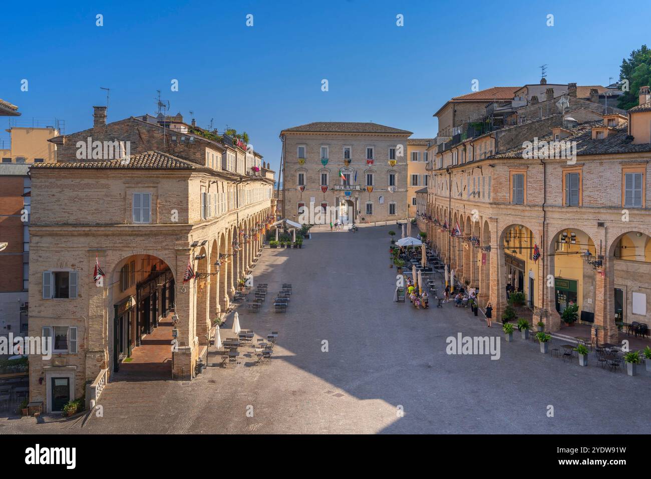 Piazza del Popolo, Fermo, Ascoli Piceno, Marche, Italy, Europe Stock ...