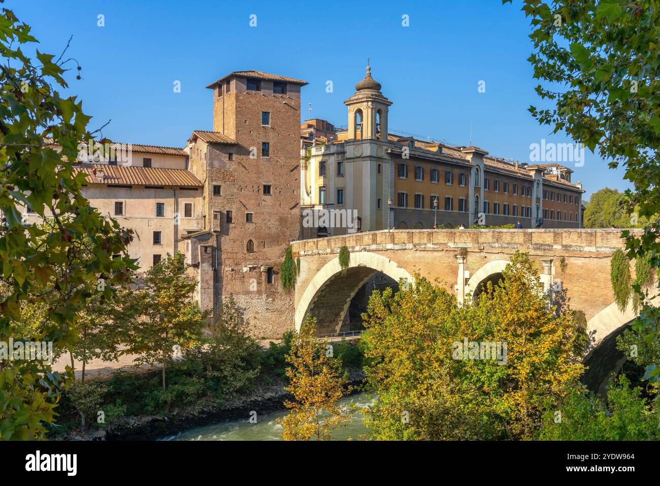 Bridge tiber island river hi-res stock photography and images - Alamy