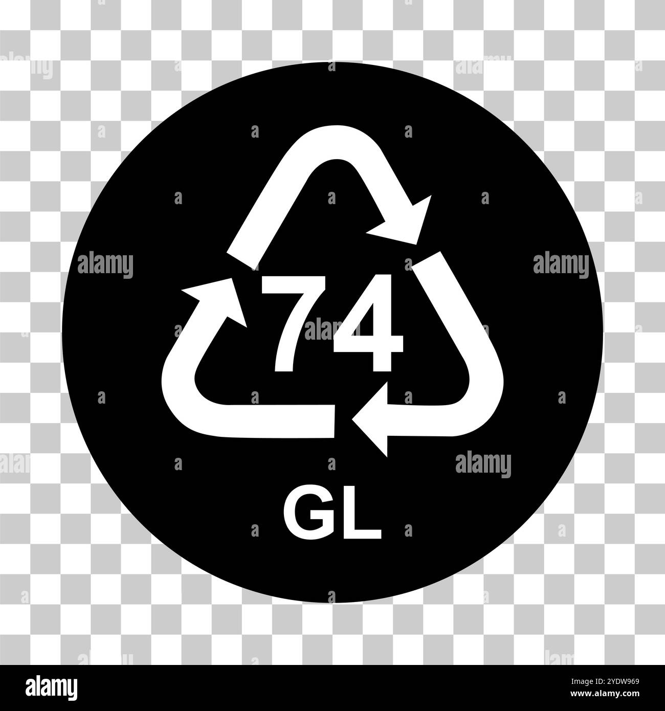 Glass symbol, ecology recycling sign isolated on white background ...