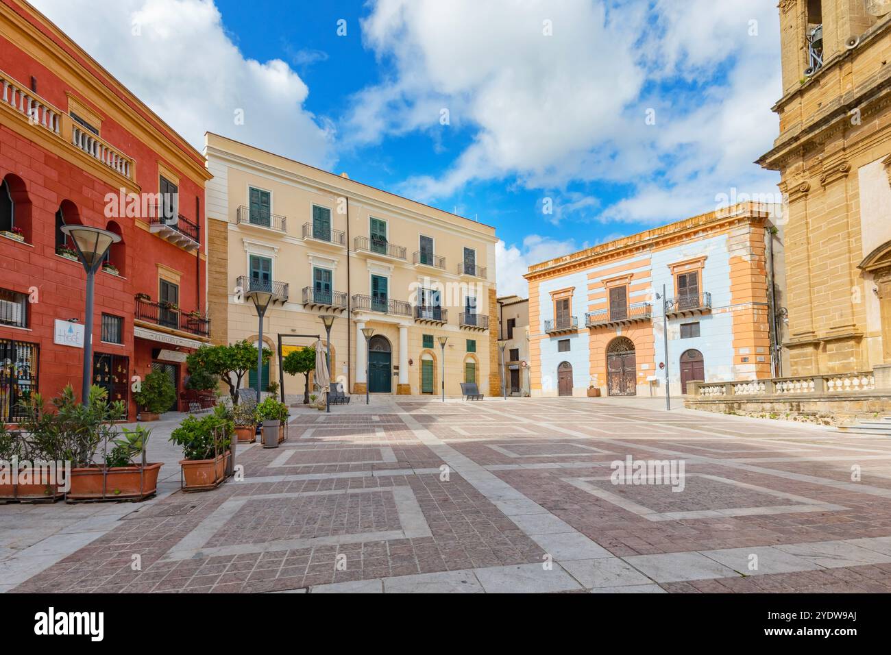 Piazza Duomo, Sciacca, Agrigento district, Sicily, Italy, Mediterranean ...