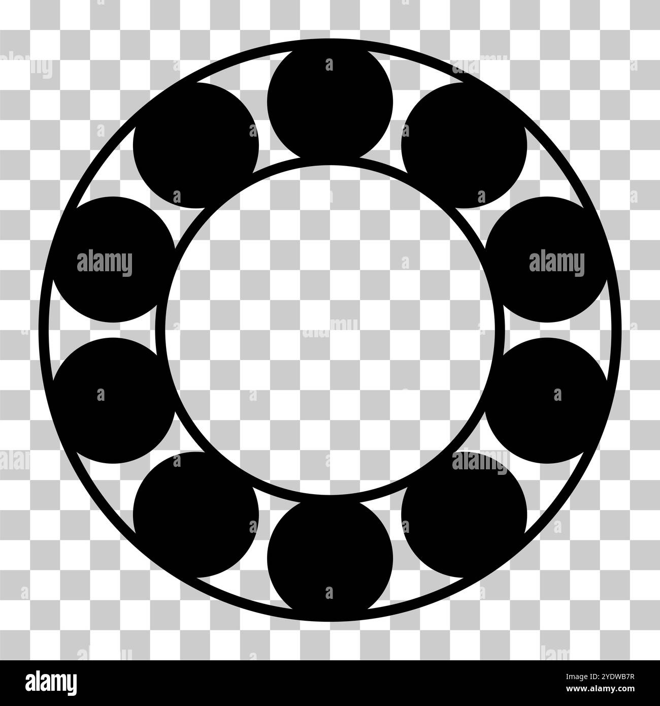 Bearing wheel icon, rolling ball sign, flat web design vector ...