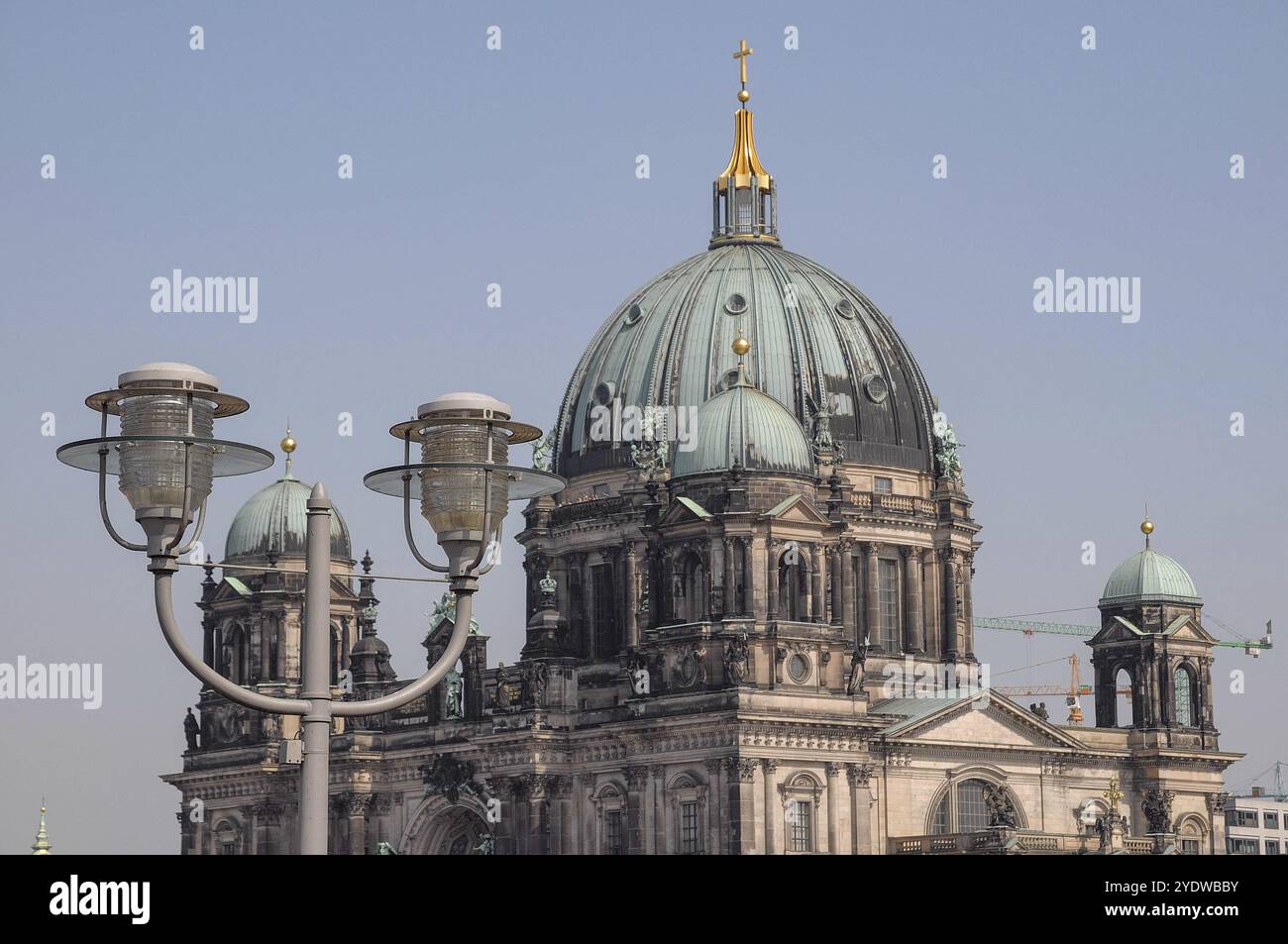 Historic dome with magnificent lanterns and golden spire, Berlin ...