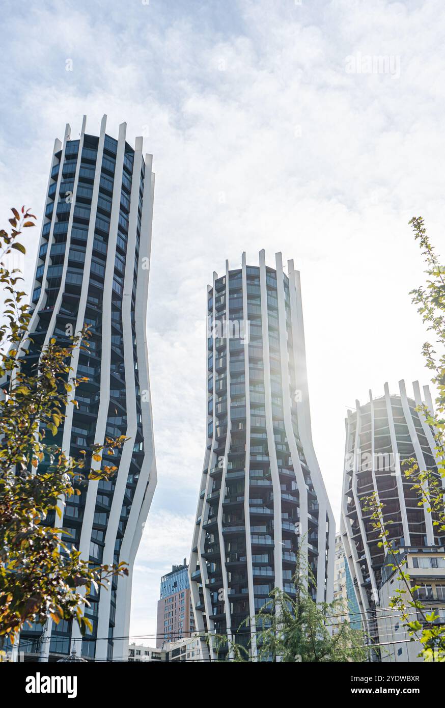 Modern architecture with towers in Tbilisi's downtown Stock Photo - Alamy