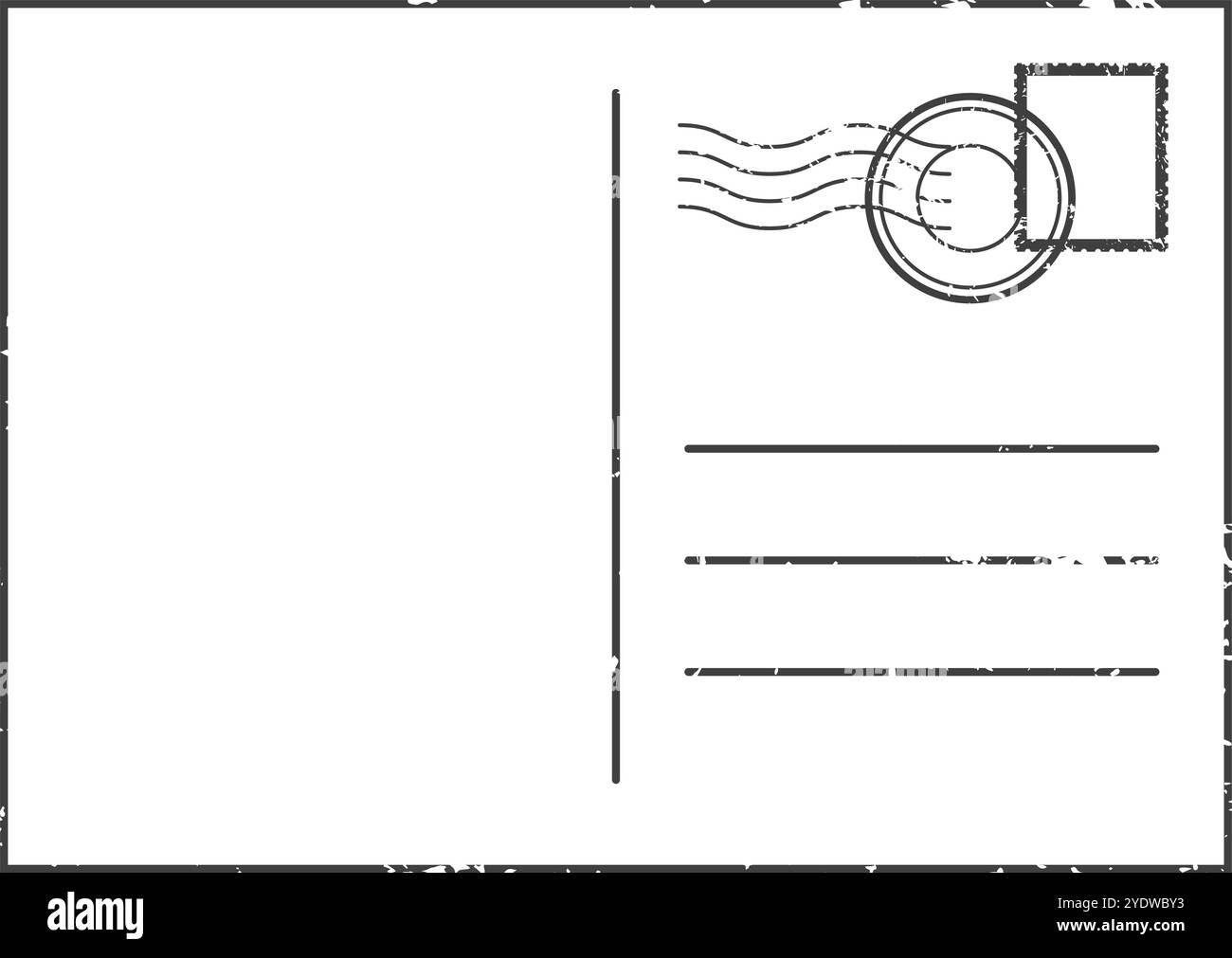 Vintage postcard with grunge texture, featuring a blank space for ...