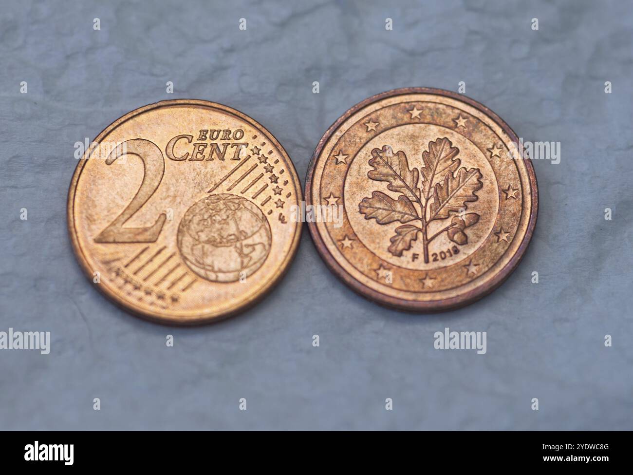 2 euro cent coin, front and back Stock Photo - Alamy