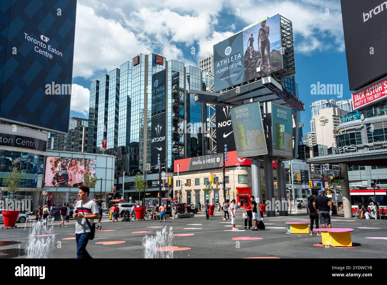 Toronto Ontario Canada downtown city Yonge Dundas square Stock Photo ...