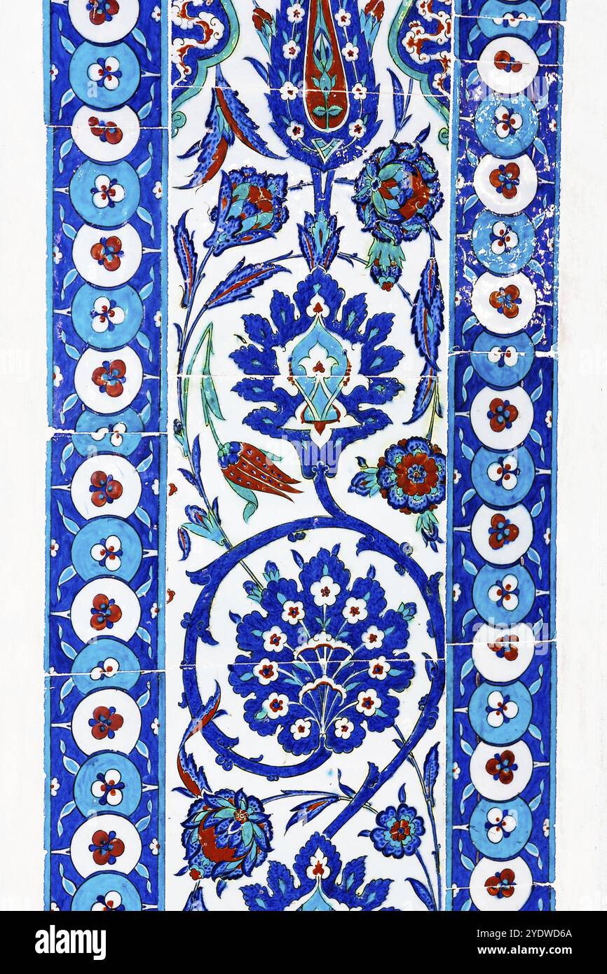 The Turkish ceramic tiles from Rustem Pasha Mosque, Istanbul Stock ...