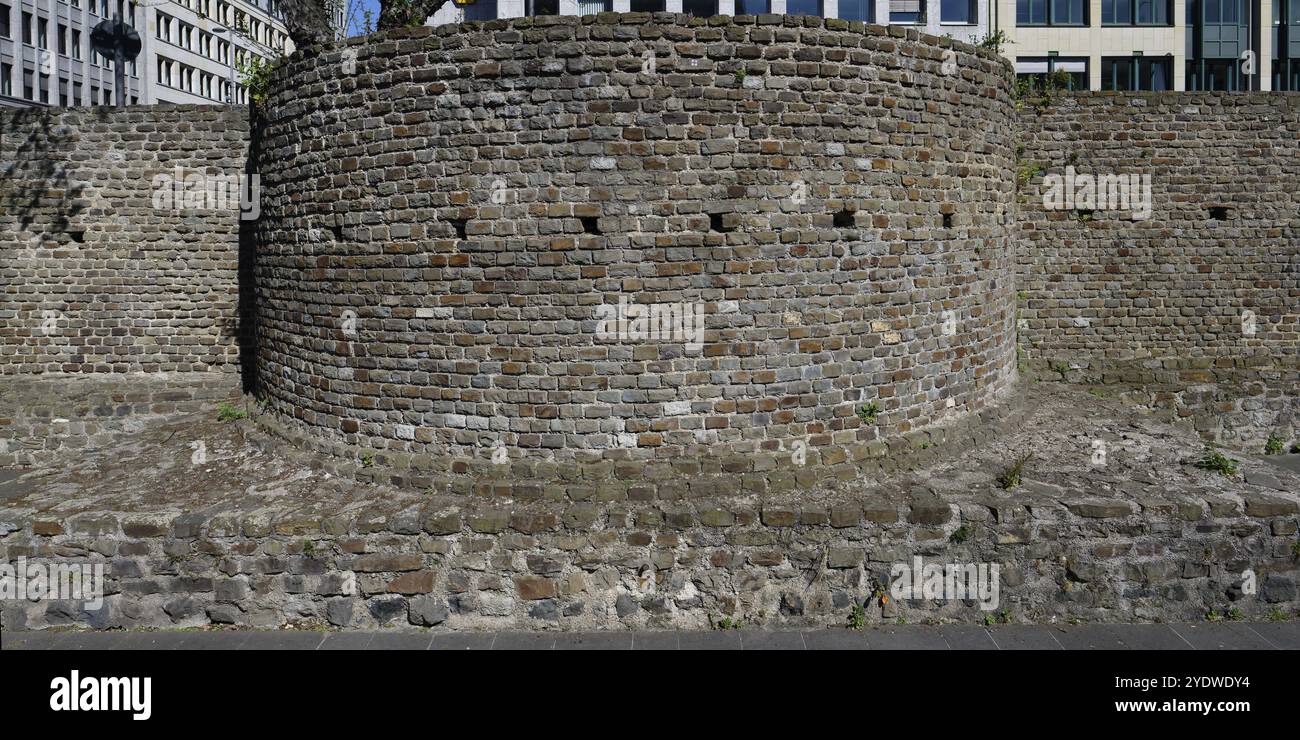 Preserved part of the ancient Roman city wall from the 1st century in ...