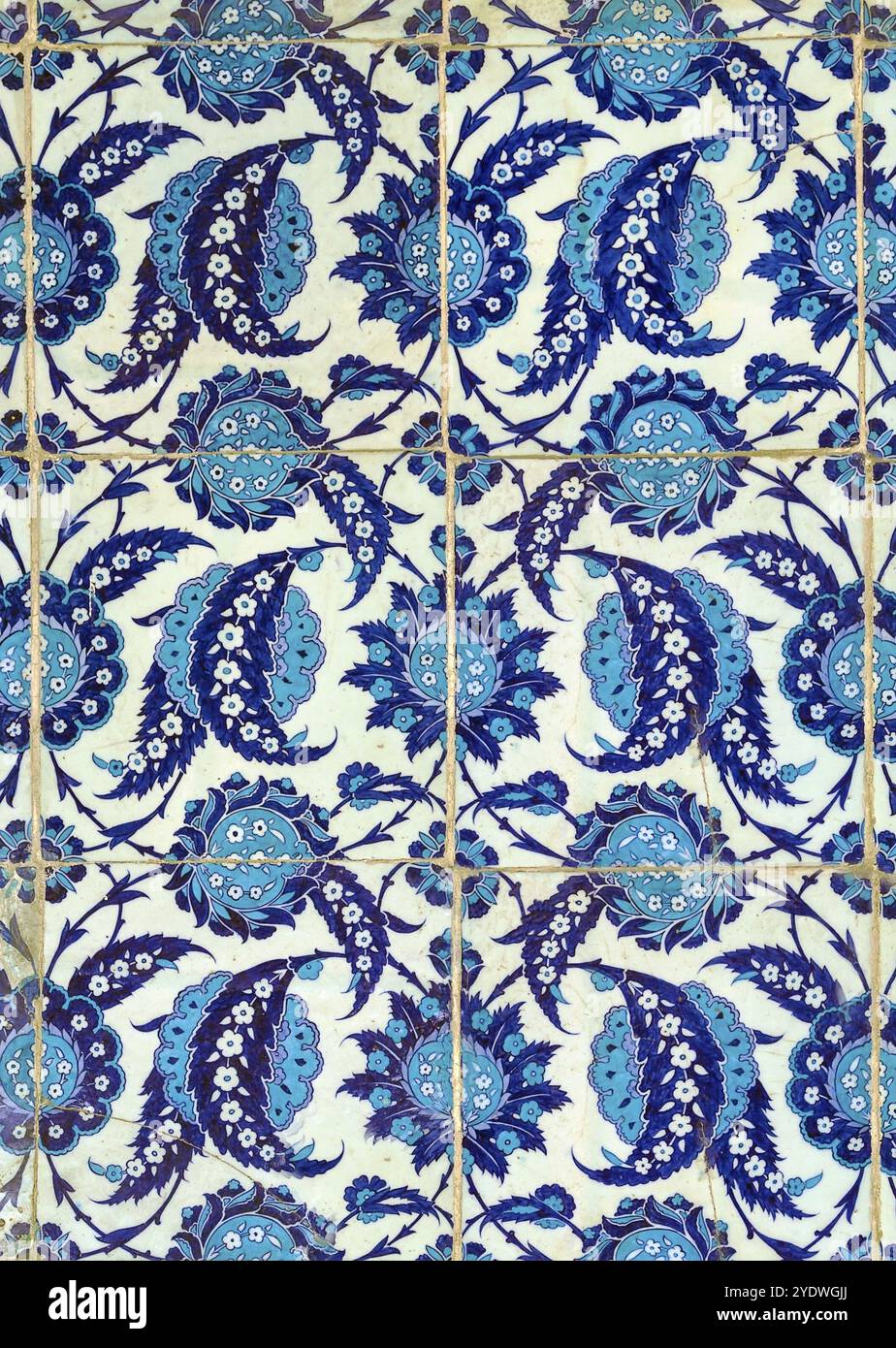 The Turkish ceramic tiles from Rustem Pasha Mosque, Istanbul Stock ...
