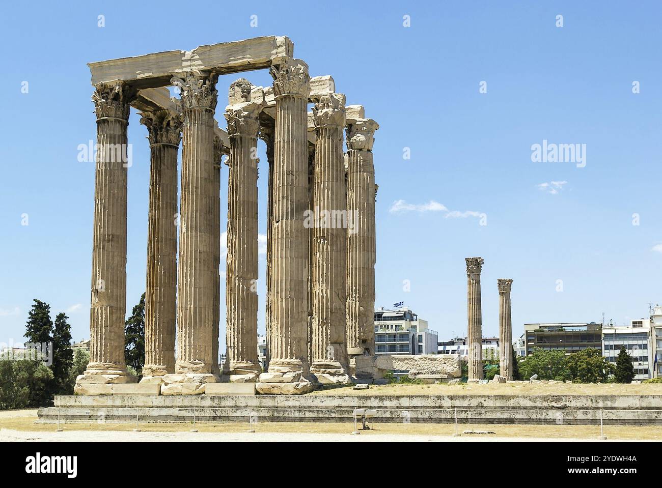 The Temple of Olympian Zeus is a colossal ruined temple in the centre ...