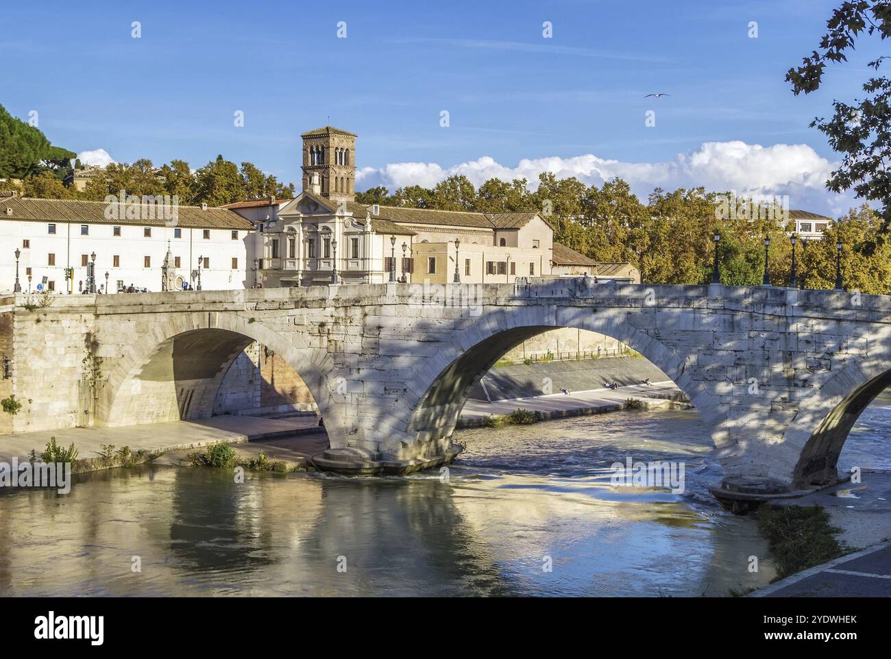 The Pons Cestius (Ponte Cestio, Cestius Bridge) is a Roman stone bridge ...